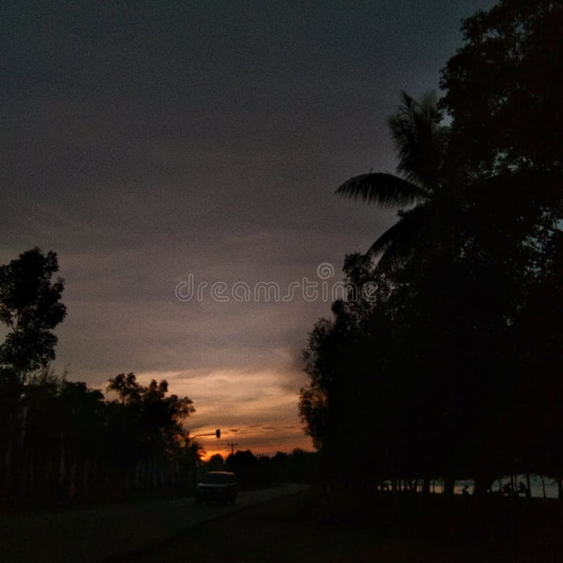 Sunset in hometown stock image. Image of hometown, evening - 284481563