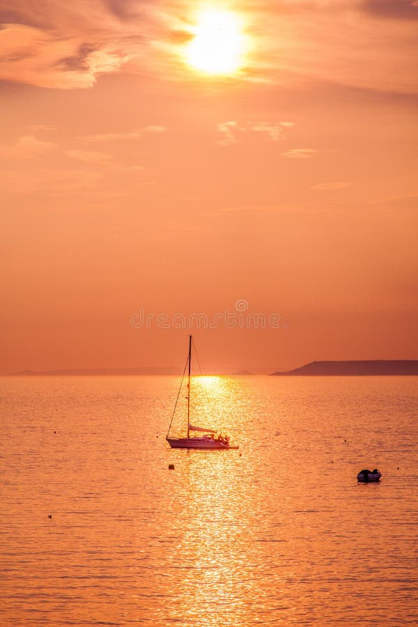 Sunset, Hope Cove Devon England Stock Photo - Image of england, south ...