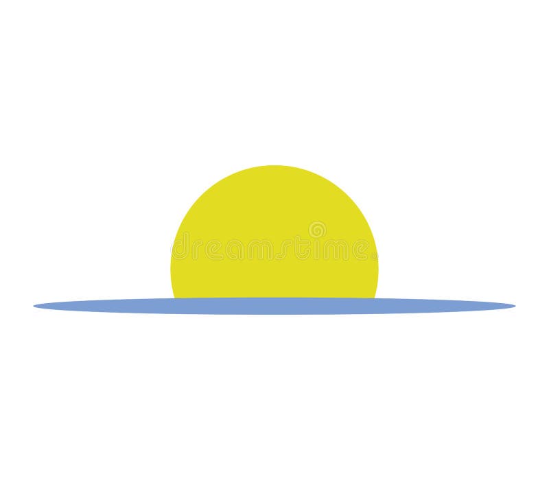Sunset icon illustrated stock illustration. Illustration of blue - 87014124