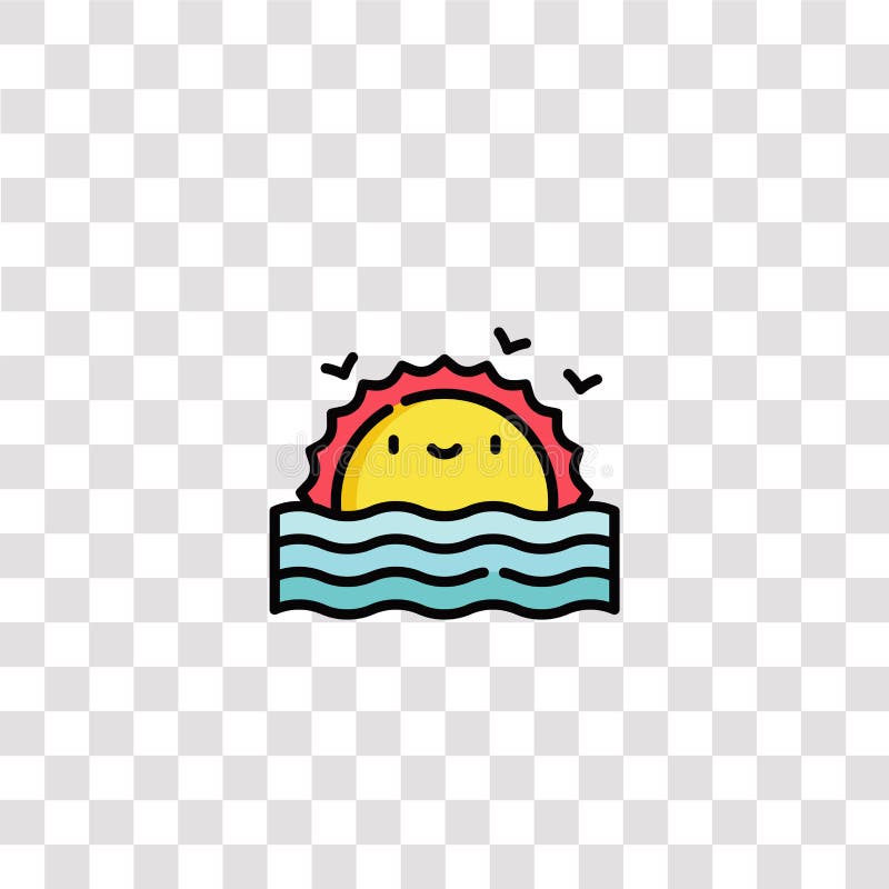 Sunset Icon Sign and Symbol. Sunset Color Icon for Website Design and ...