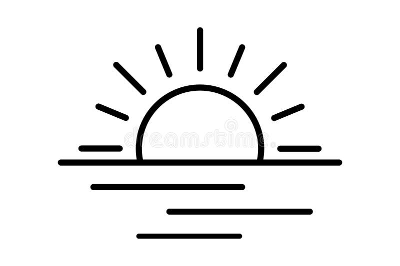 Sunset Icon, Sunrise Icon. Sun, Rise Symbol. Morning Icon. Stock Vector ...