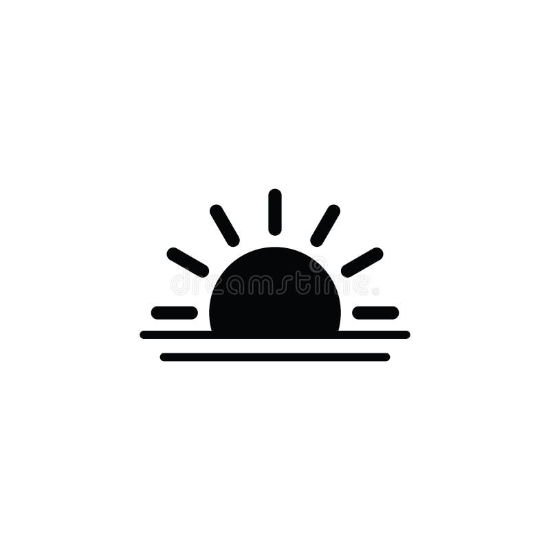 The Sun Icon. Sunrise and Sunshine, Weather, Sun Symbol. UI. Web. Logo ...