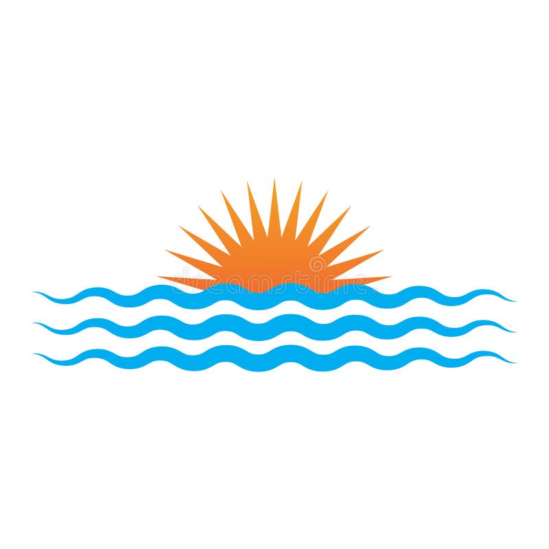 Sunset Icon or Logo in Modern Line Style. Stock Vector - Illustration ...