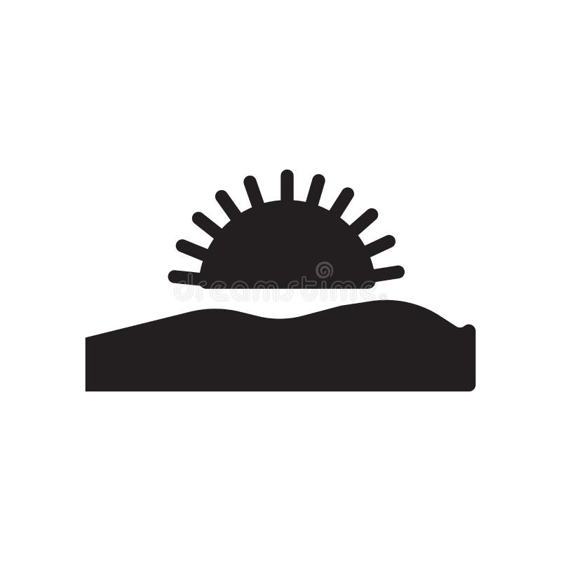 Sunset Icon Vector Isolated on White Background, Sunset Sign , Vacation ...