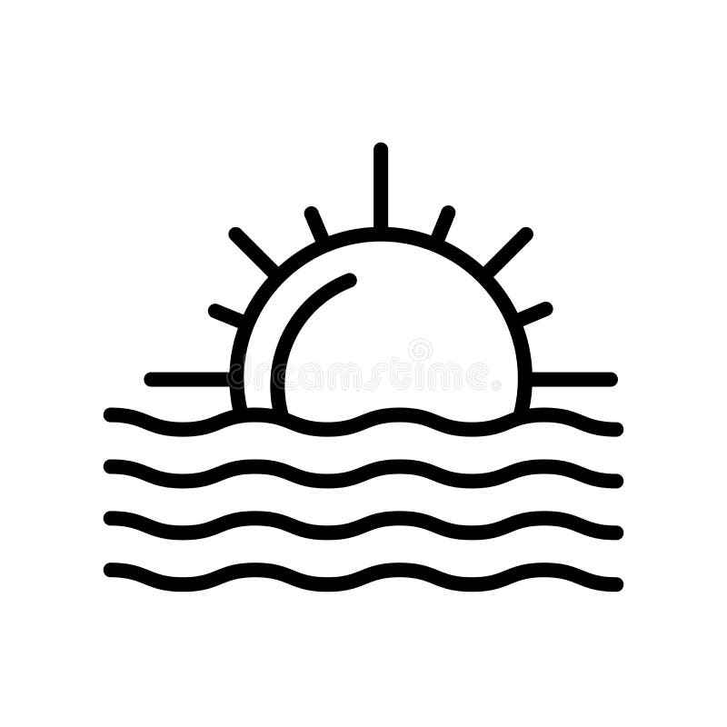 Sunset Icon Vector Sign and Symbol Isolated on White Background, Sunset ...