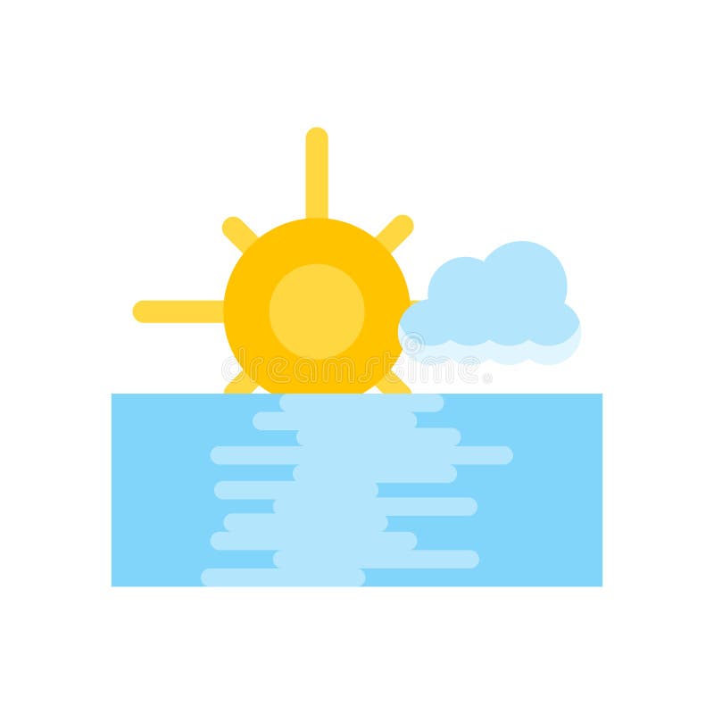 Sunrise Icon Vector Sign and Symbol Isolated on White Background Stock ...