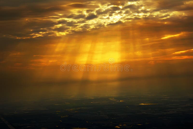 Sunset, Illuminating the Ground Stock Image - Image of earth, sunset ...