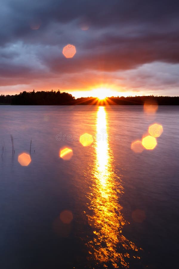 Sunset image stock photo. Image of blue, shiny, flares - 58246988