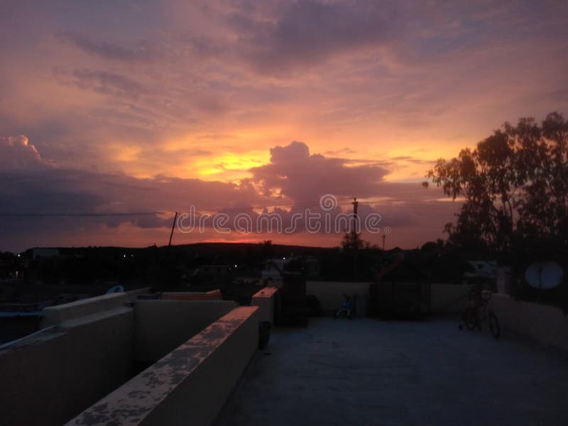 SUNSET in INDIA stock photo. Image of freesky, indian - 193728826