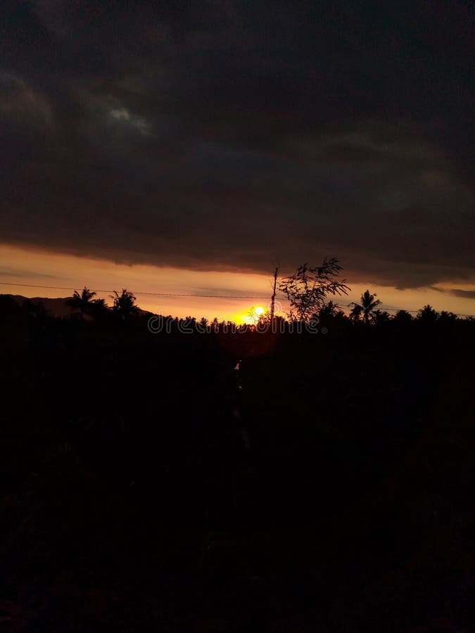 Sunset in Indonesia is Beautiful Moment and Everything Stock Image ...