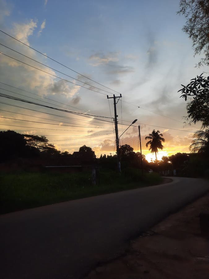 Sunset in Indonesia stock image. Image of sunset, calm - 206809235