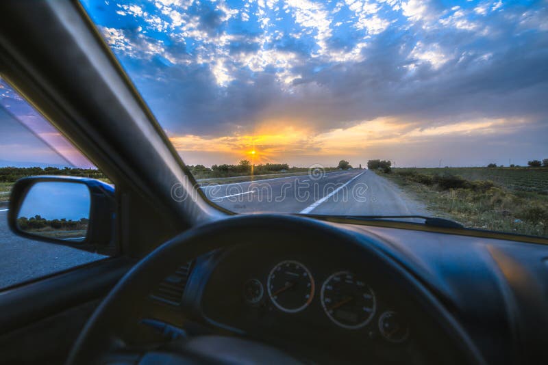 Sunset stock photo. Image of cabin, journey, nature - 190801226