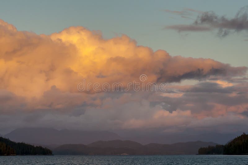 Sunset, Inside Passage stock image. Image of inside, sunset - 65982559