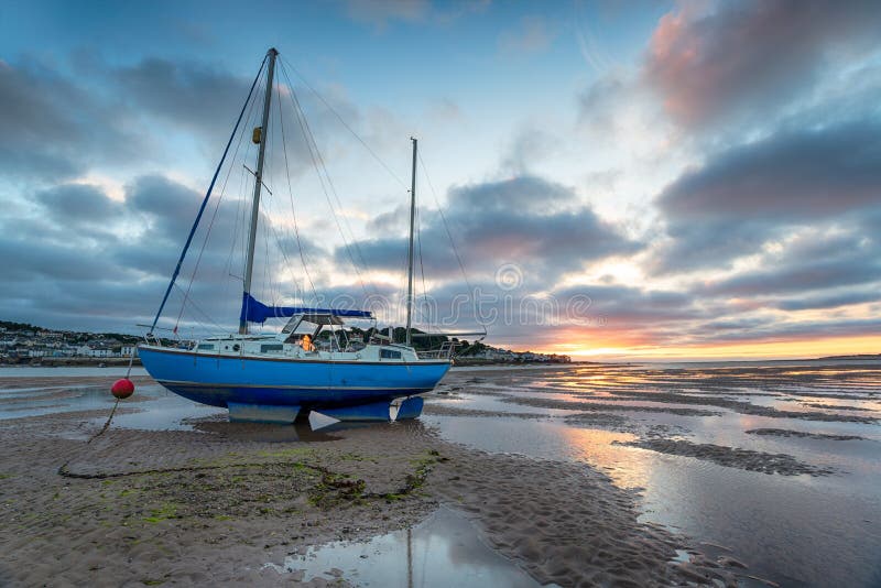 Sunset at Instow in Devon stock photo. Image of devon - 125744732