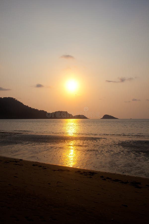 Sunset on Island at the Beach Stock Image - Image of water, view: 30340033