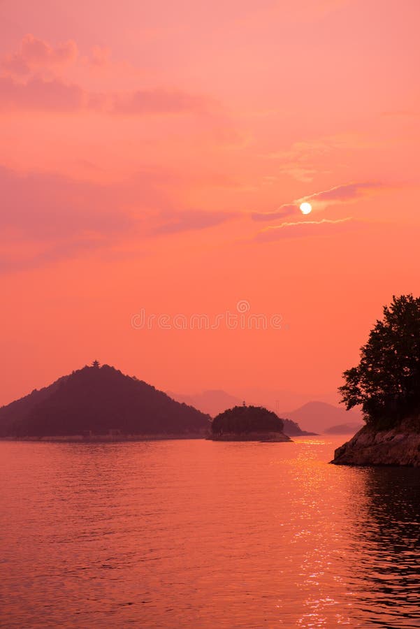 Sunset at island stock photo. Image of shore, outdoor - 33720890