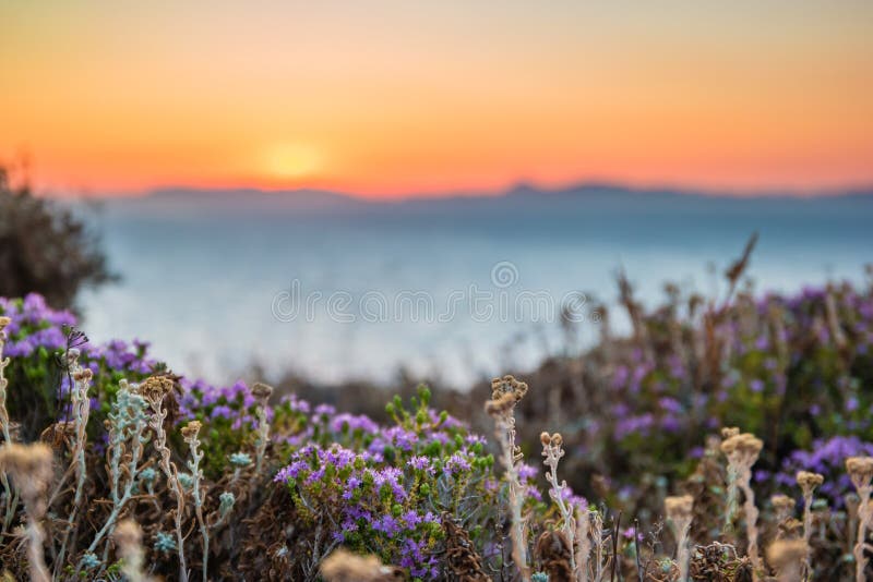 Sunset on the Island of Rhodes, Greece Stock Image - Image of dawn ...