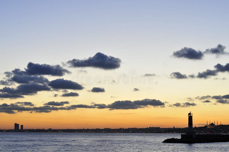 Sunset in Istanbul, Turkey stock image. Image of touristic - 28518117