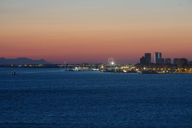 Sunset at Izmir Alsancak Kordon Turkey Stock Photo - Image of marble ...