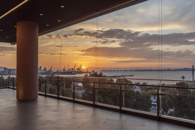 Sunset and Izmir View from the Skyscraper Stock Photo - Image of city ...