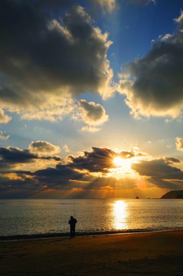 Sunset in Japan stock photo. Image of nagasaki, blue - 13912060