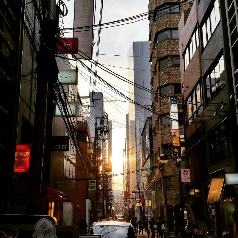Sunset japan editorial image. Image of building, travelers - 116220630
