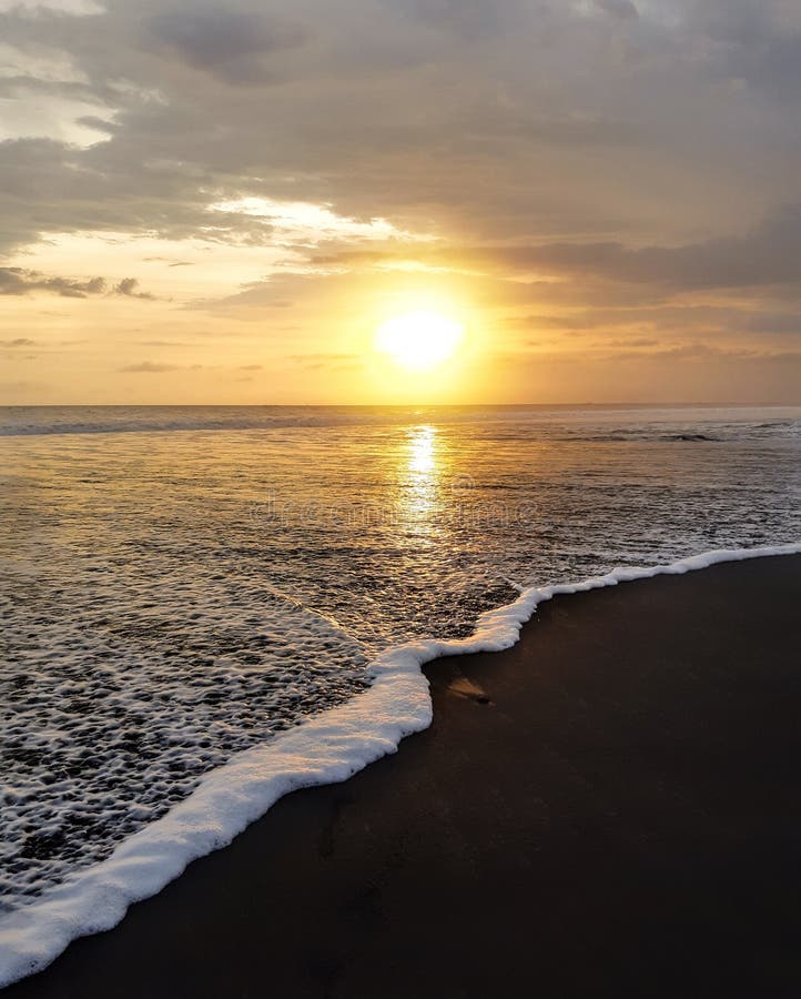 Sunset of Java Beautifull Sunset Sea and Beach Stock Photo - Image of ...