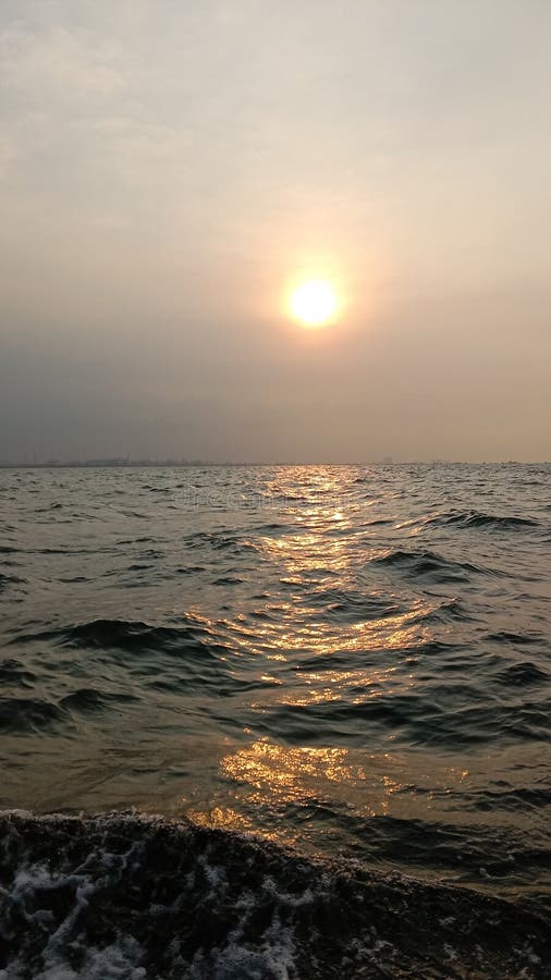 Sunset java sea stock photo. Image of ocean, dusk, morning - 266461624