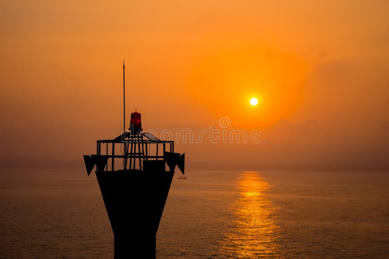 Sunset in java timur stock photo. Image of afterglow - 228260556