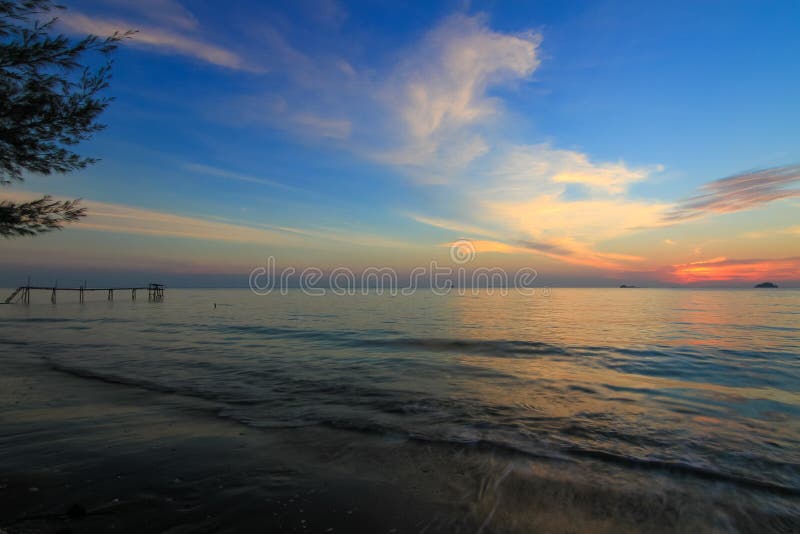Sunset and Jetty stock photo. Image of cloud, holiday - 34594156