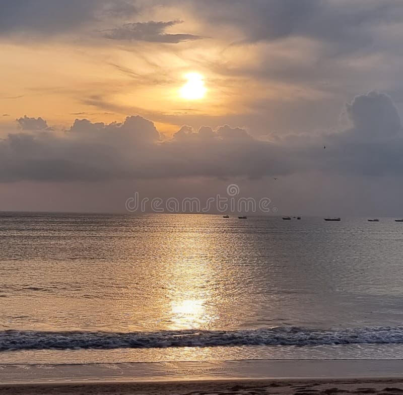 Sunset at Jimbaran Bali stock photo. Image of beach - 314614438