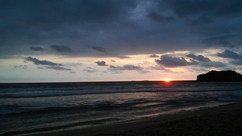 Sunset on Jogja Beach. Indonesia Stock Photo - Image of travel, sunset ...