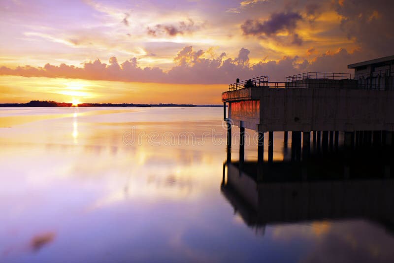 Sunset in Johore, Malaysia stock photo. Image of landscape - 27902328