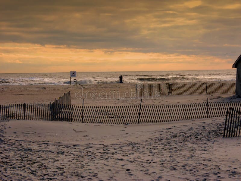 Jones Beach State Park, NY, USA: Sunset On The Shore Of The Atlantic ...