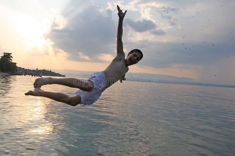 Sunset jump stock photo. Image of freedom, jump, healthy - 943632