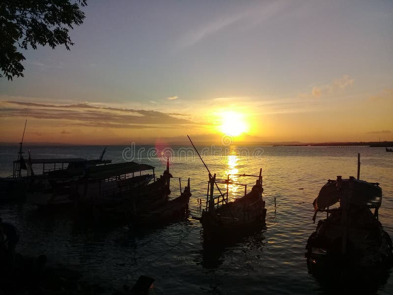 Sunset stock photo. Image of regency, dawn, kalianget - 95282542