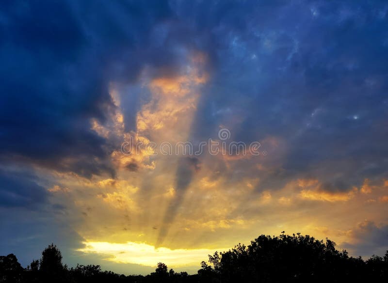 Sunset at Kampung Kuantan stock image. Image of malaysia - 26335585