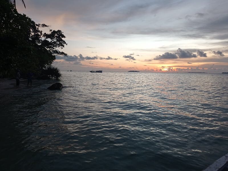 Sunset in Karimun Jawa Island Look Beatiful Stock Photo - Image of ...
