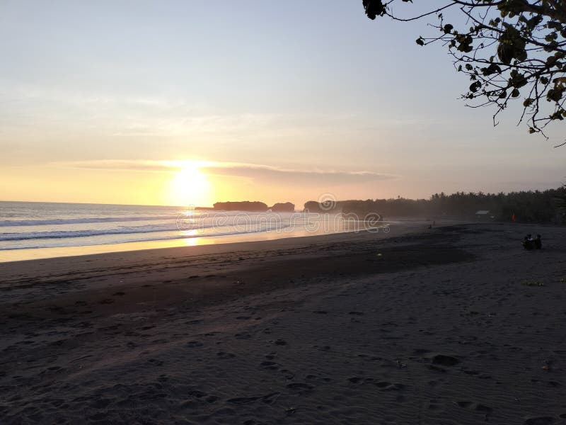 Sunset Kelecung Beach Tabanan Bali Stock Photo - Image of bali, sunset ...
