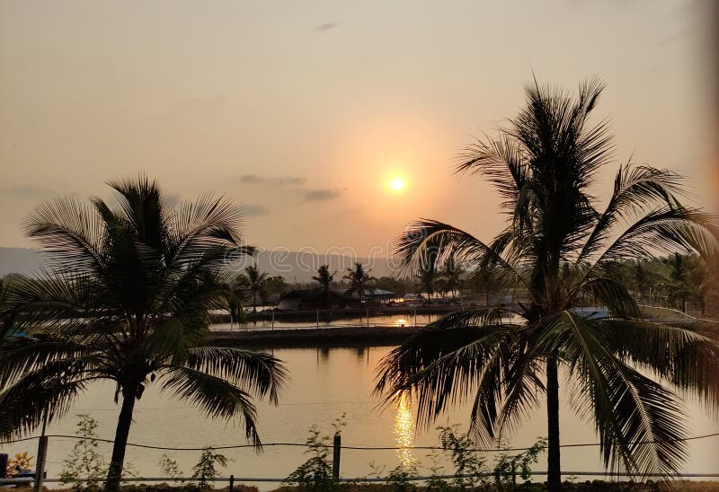 Sunset in Kerala Backwaters Stock Photo - Image of morning, night ...