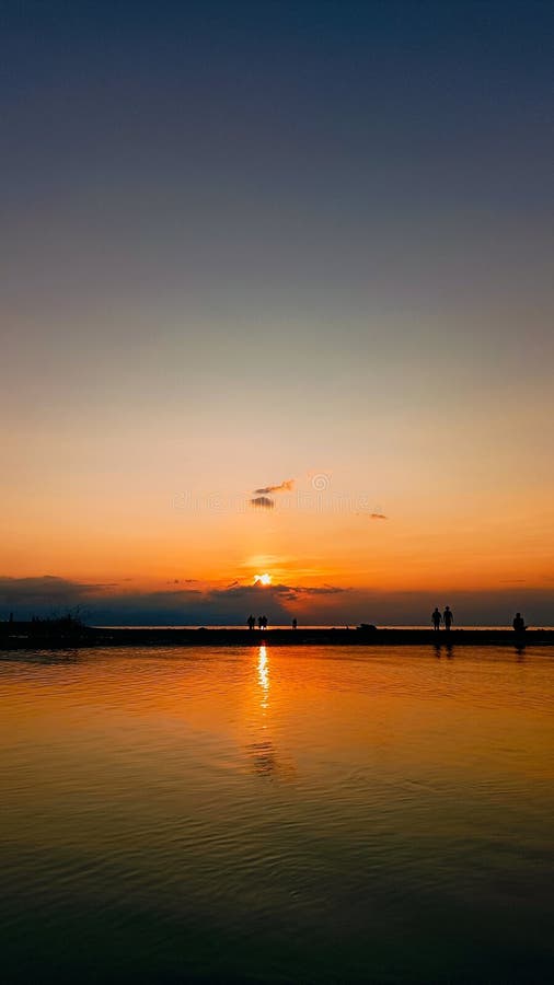 Sunset in Kerobokan Beach Singaraja Bali Editorial Photo - Image of ...