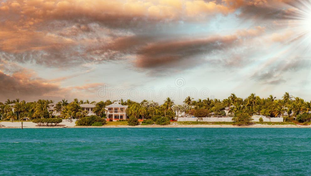 Sunset Key Panoramic View from Key West, Florida Stock Image - Image of ...