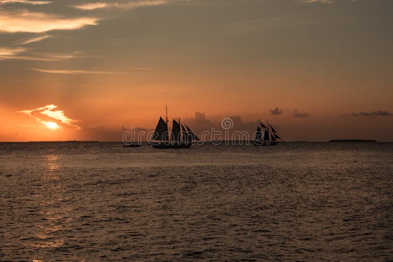 Sunset in Key West stock photo. Image of orange, outdoors - 133315064