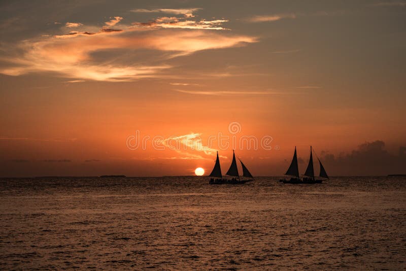 Sunset in Key West stock photo. Image of dusk, west - 133315600