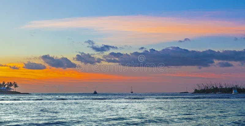 Sunset in Key West stock photo. Image of reflection, cloud - 18681984