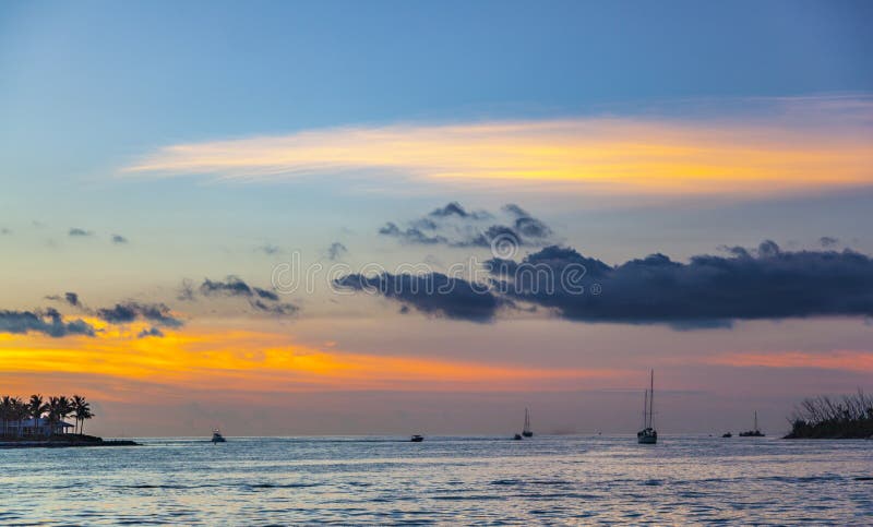 Sunset in Key West stock photo. Image of romantic, evening - 119811062