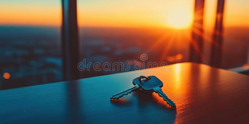Sunset Keys City View stock illustration. Illustration of twilight ...