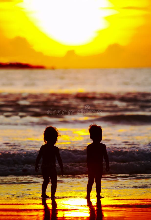 Sunset kids stock photo. Image of child, girl, relaxation - 2814016