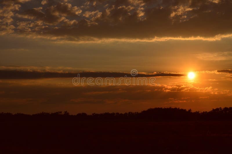 Sunset on the Kinburn Spit stock image. Image of amazing - 56697427