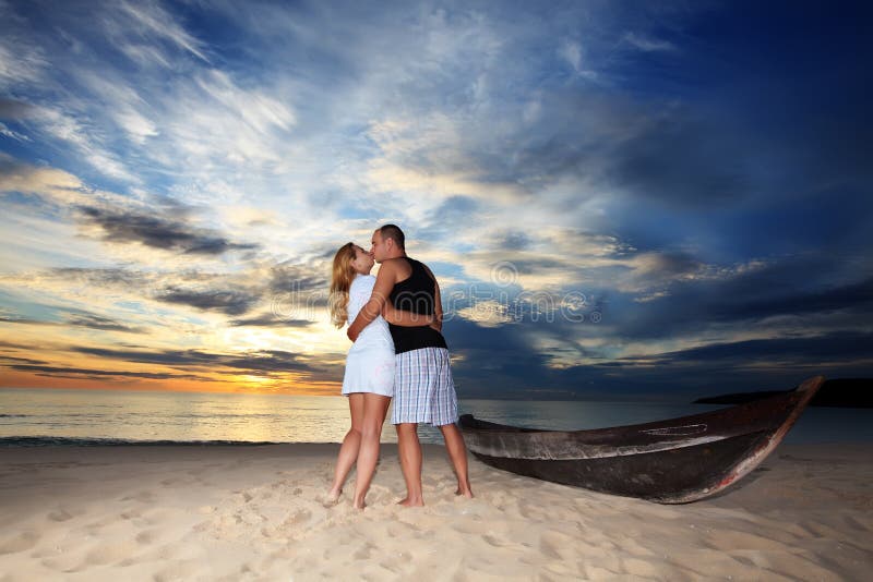 Sunset kiss stock photo. Image of female, lifestyles - 10936366